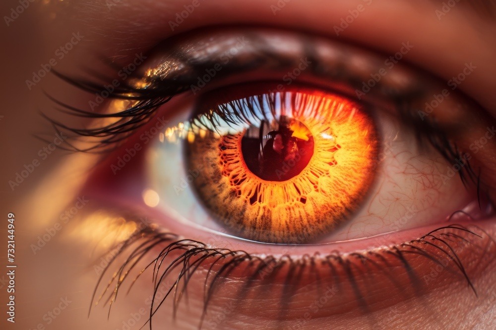 Human Eye color vision deficiency treatment. Eye optic nerve damage ...
