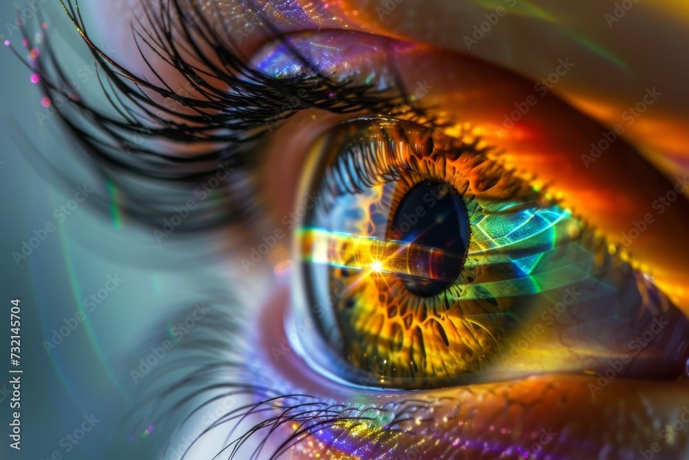 Human Cyborg AI Eye wallpaper. Eye lens transparency optic nerve lens x ...