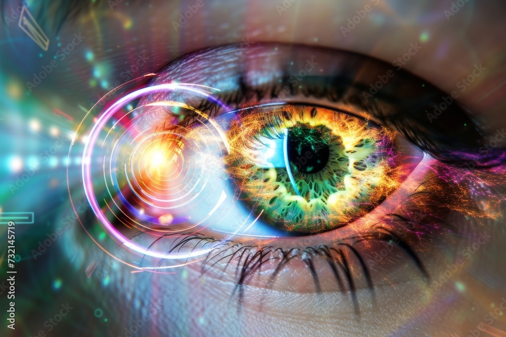 Human Cyborg AI Eye repositioning of dislocated intraocular lens. Eye ...