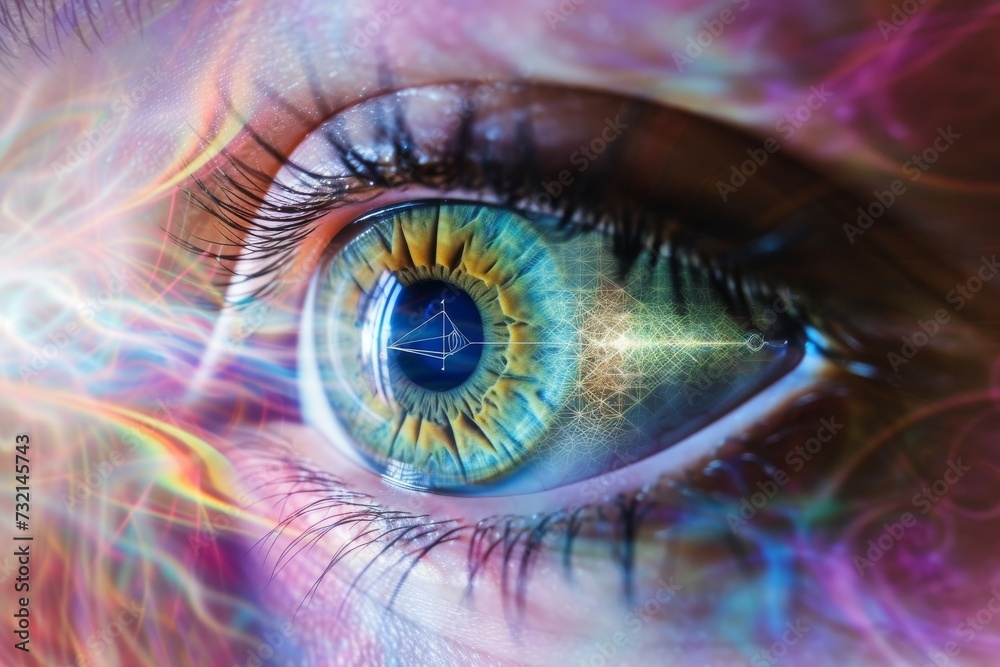 Human Cyborg AI Eye visionary revolution. Eye epithelial laser in situ ...