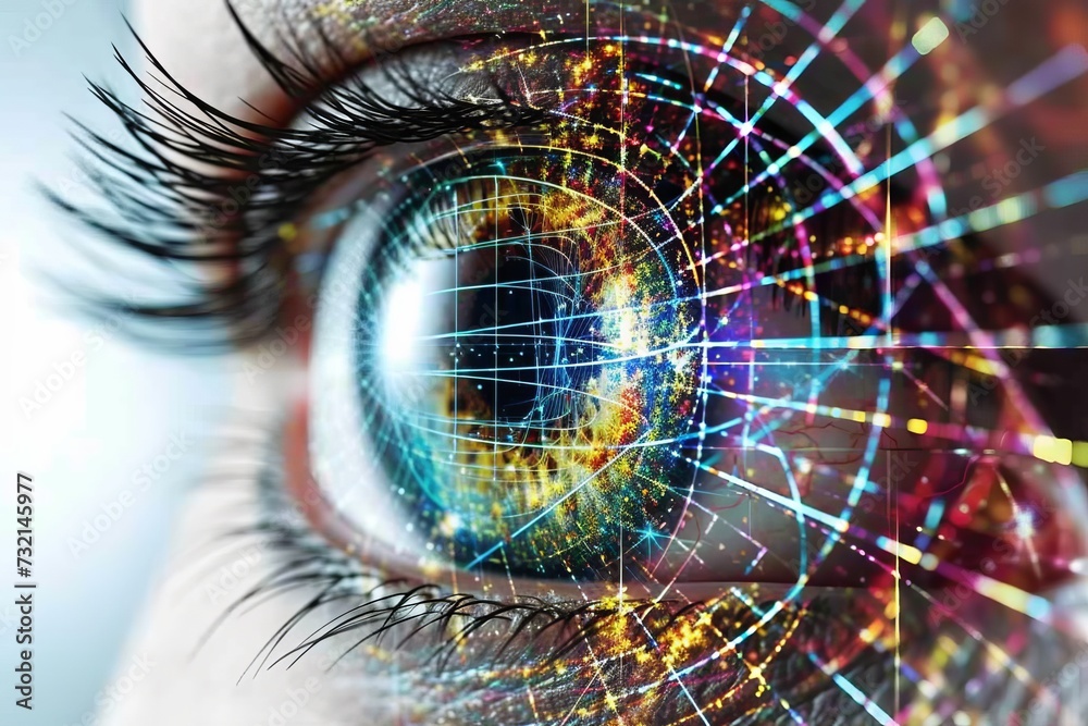 Human Cyborg AI Eye eye discharge. Eye Conjunctivitis prevention eye ...