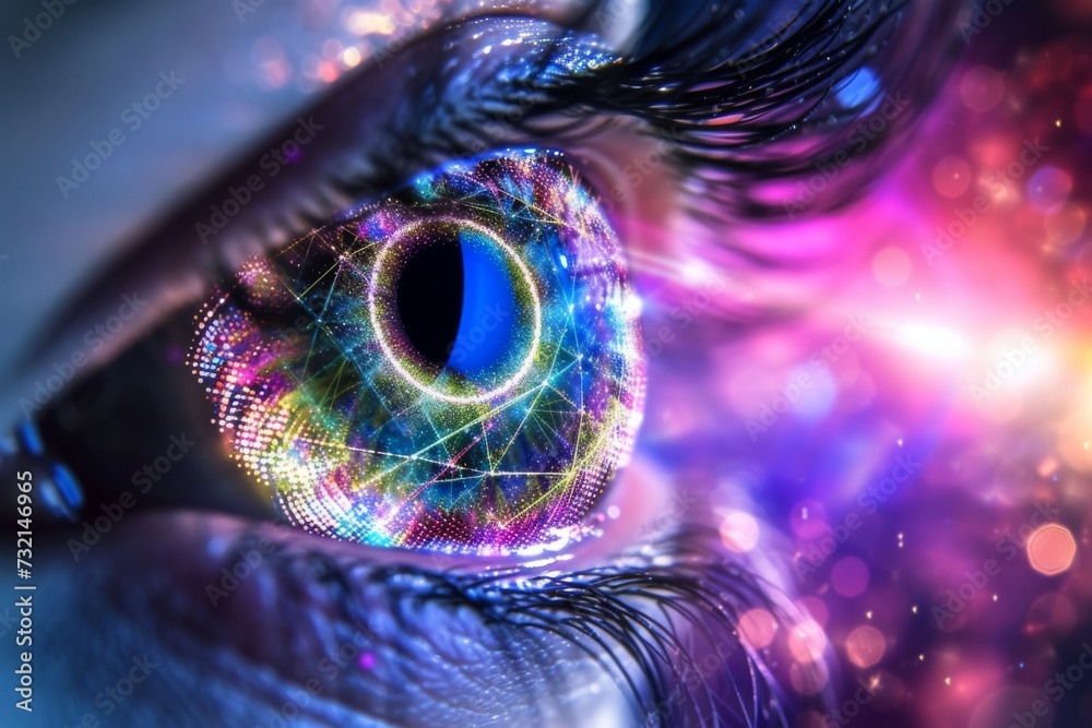 Human Cyborg AI Eye pupillary distance. Eye Glaucoma eye drop ...