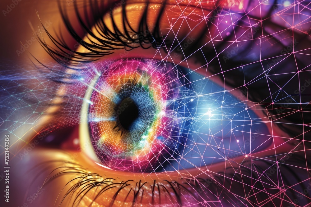 Human Cyborg AI Eye Conjunctivitis prevention eye drop. Eye eyelid ...