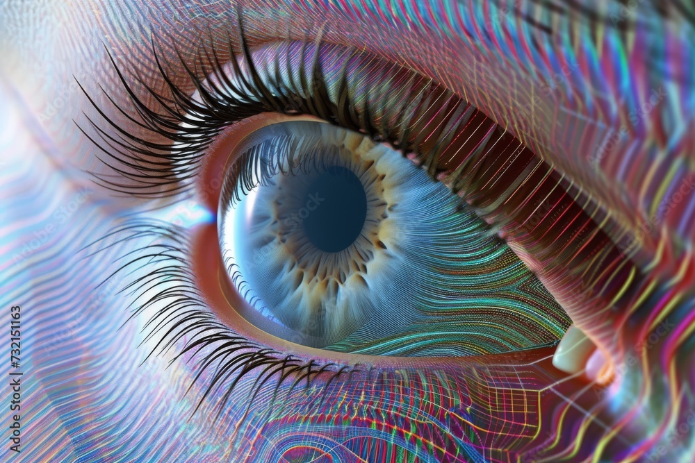 Human Cyborg AI Eye visual sensitivity. Eye lasik outcomes optic nerve ...