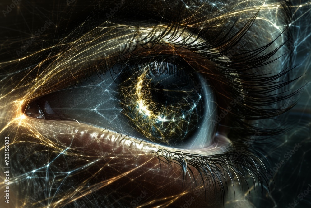 Human Cyborg AI Eye multifocal lasik. Eye optic nerve cupping optic ...