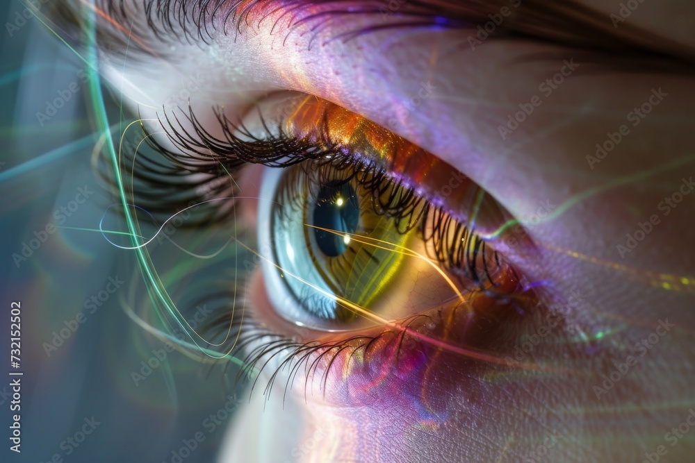 Human Cyborg AI Eye pupillometry techniques. Eye retinitis pigmentosa ...