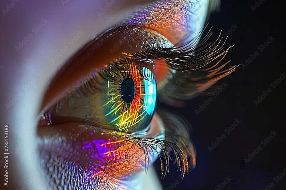 Human Cyborg AI Eye macular degeneration. Eye visionary leadership ...