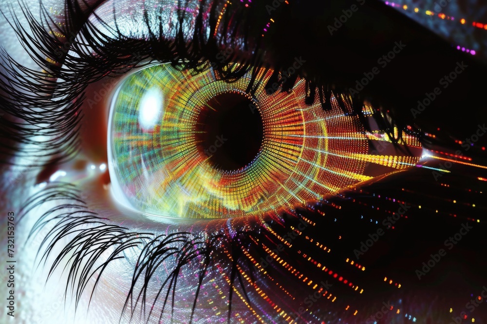 Human Cyborg AI Eye Eye allergy relief drop. Eye sunglasses optic nerve ...