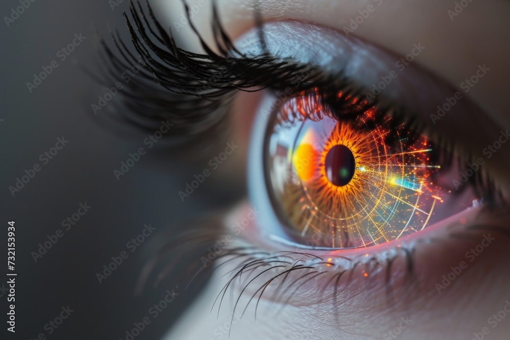 Human Cyborg AI Eye imagery. Eye optic nerve injury optic nerve lens ...