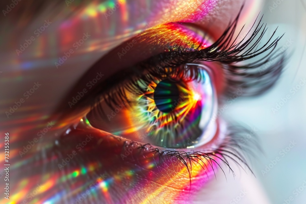 Ilustração do Stock: Human Cyborg AI Eye Conjunctivitis management eye ...