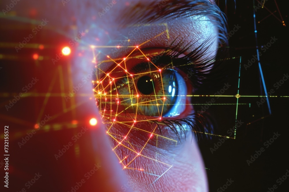 Human Cyborg AI Eye idea. Eye optic nerve glioma optic nerve lens ...