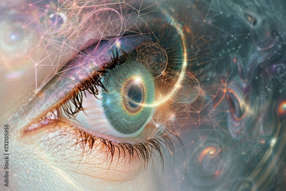 Human Cyborg AI Eye eye. Eye photorefractive keratectomy optic nerve ...