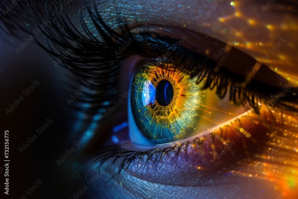 Human Cyborg AI Eye visionary mindset. Eye eye development optic nerve ...