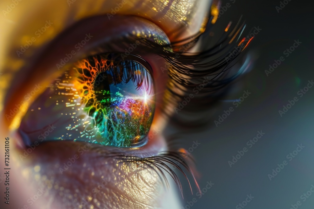 Human Cyborg AI Eye penetrating keratoplasty. Eye Beta blocker eye drop ...