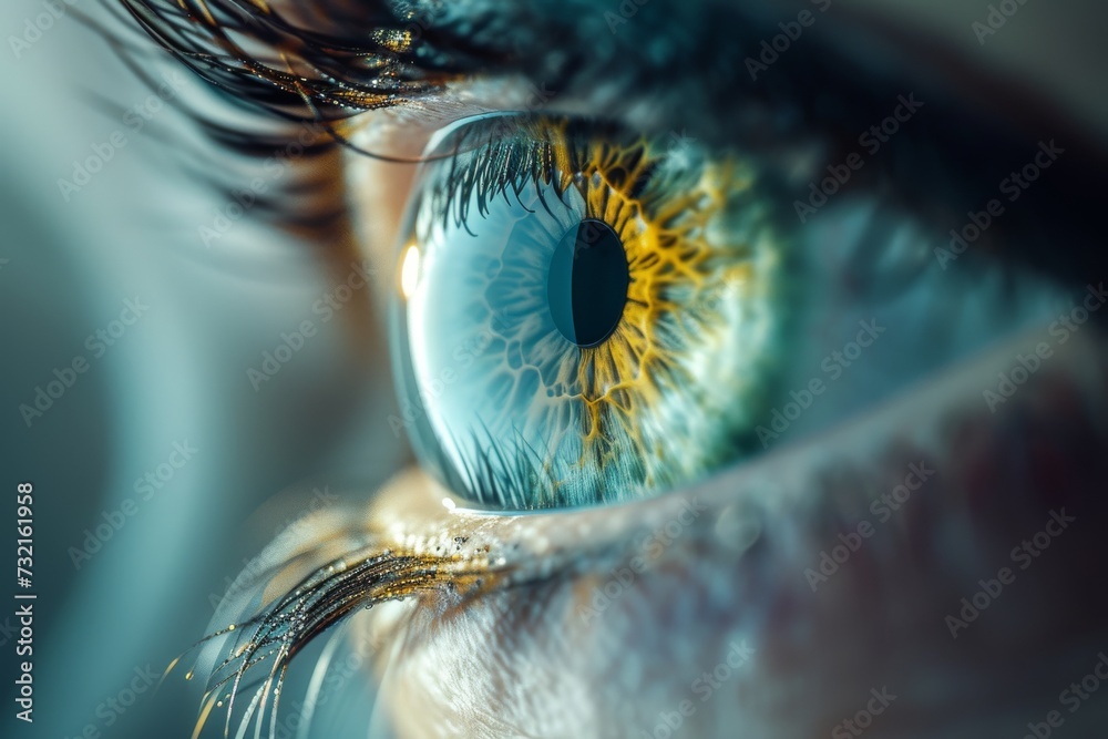 Human Cyborg AI Eye eye surgery. Eye tonic pupil optic nerve lens lasik ...