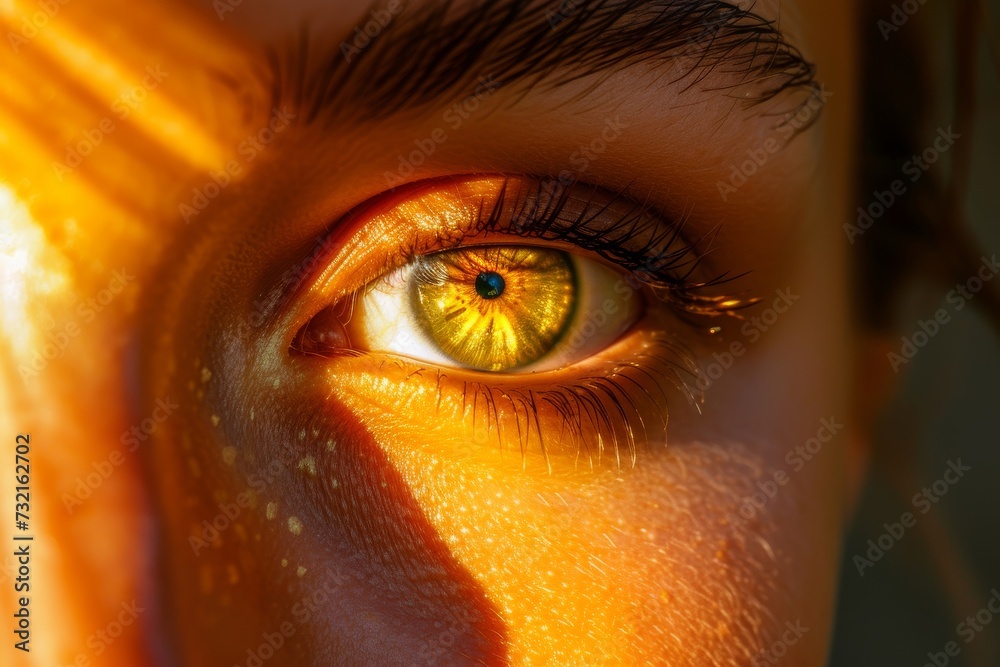 Human Cyborg AI Eye optic tract. Eye science optic nerve lens vision ...