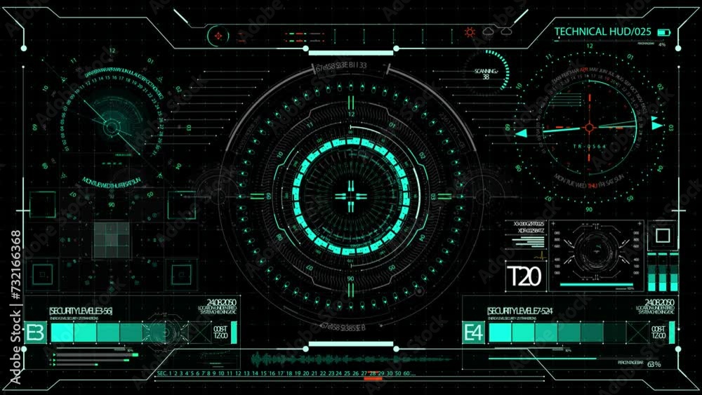augmented reality Advance HUD control center. Graphic Dashboard Head-up ...