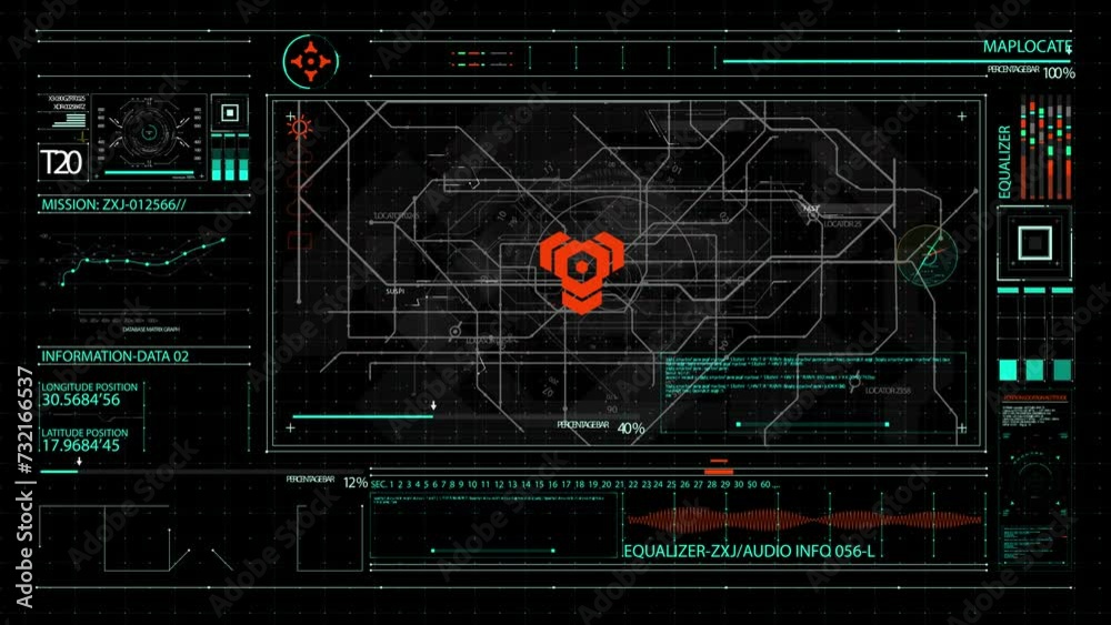 virtual map of the city world map augmented reality Advance HUD control ...