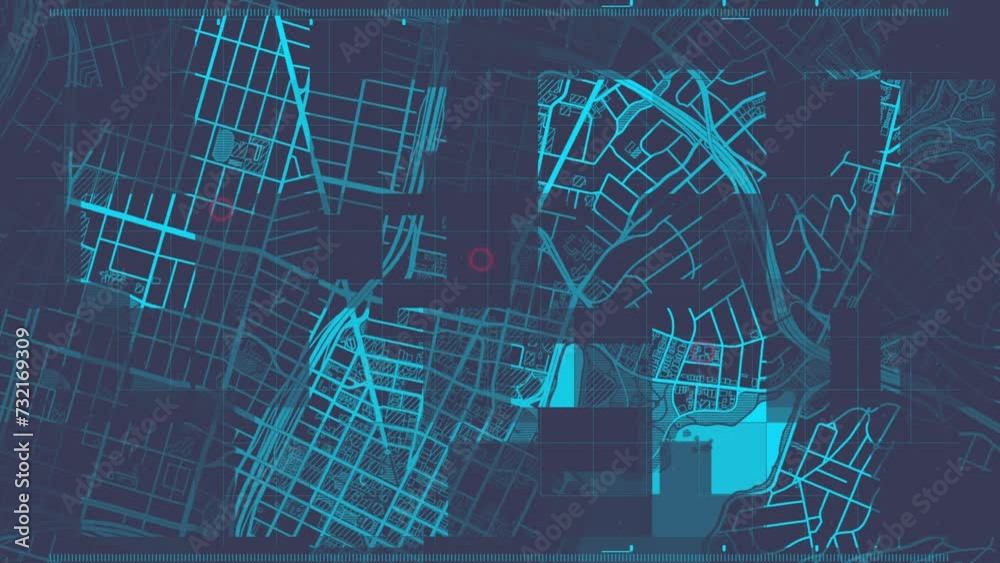 virtual map of the city world map augmented reality Advance HUD control ...