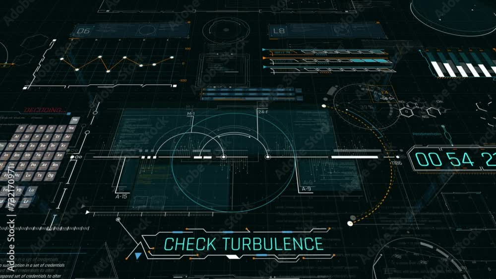 augmented reality Advance HUD control center. Graphic Dashboard Head-up ...