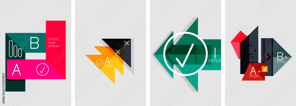 Set of minimal arrow posters. Vector illustration For Wallpaper, Banner ...