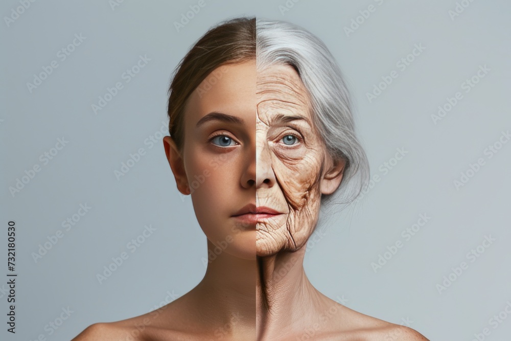 Aging angular cheilitis. Comparison young to old woman seaweed serum ...