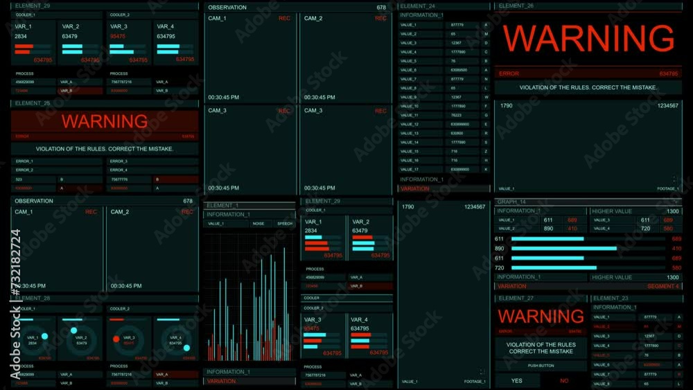 augmented reality Advance HUD control center. Graphic Dashboard Head-up ...