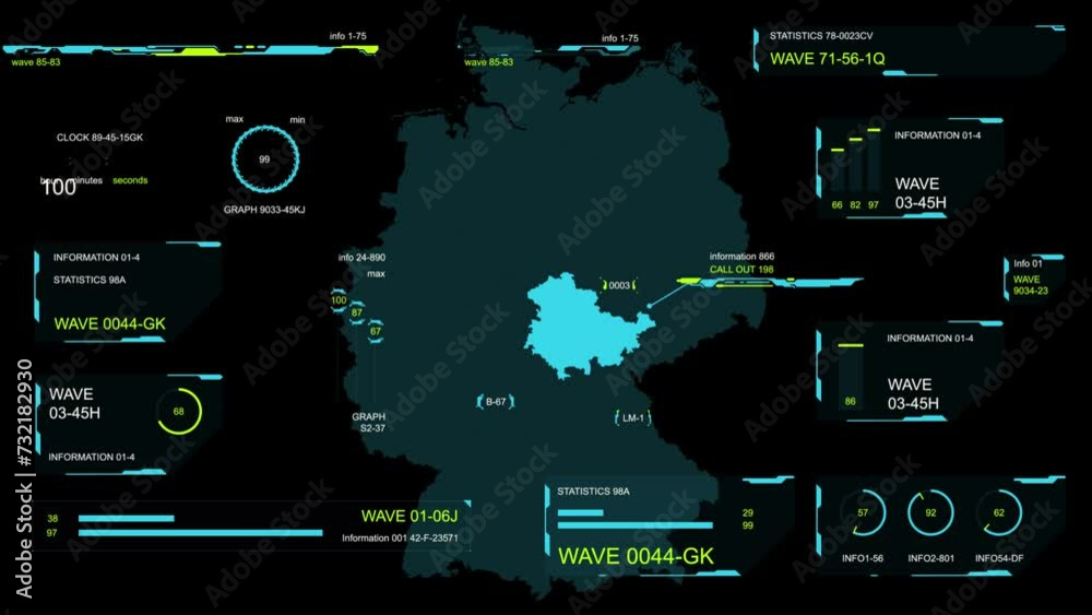 augmented reality Advance HUD control center. Graphic Dashboard Head-up ...