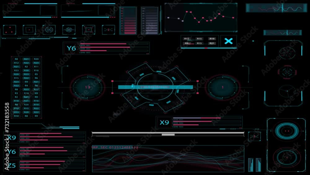 augmented reality Advance HUD control center. Graphic Dashboard Head-up ...
