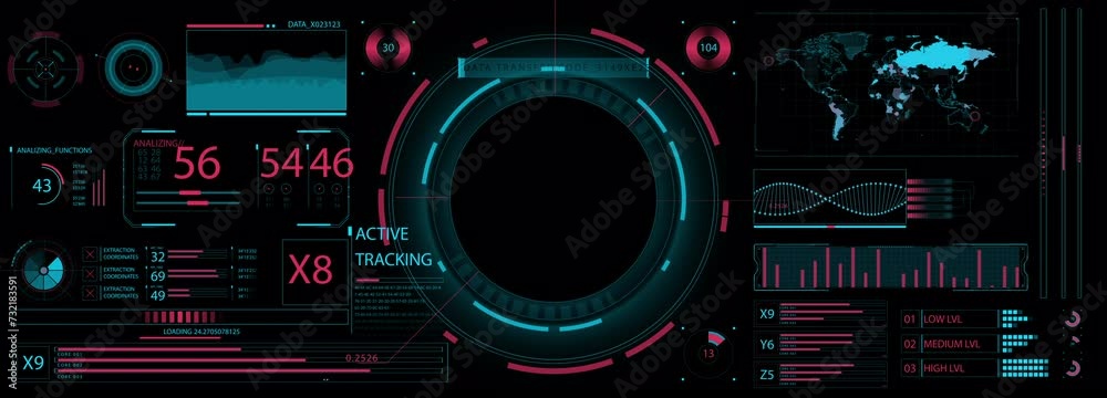 Vidéo Stock augmented reality Advance HUD control center. Graphic ... Vidéo Stock augmented reality Advance HUD control center. Graphic ...