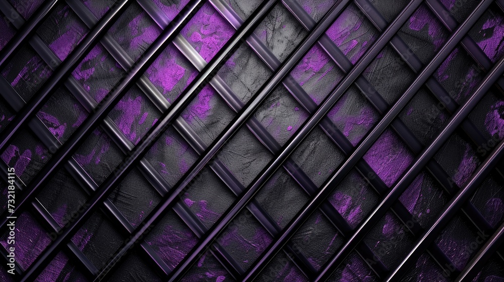 The fusion of black and purple metal textures forms an edgy and ...