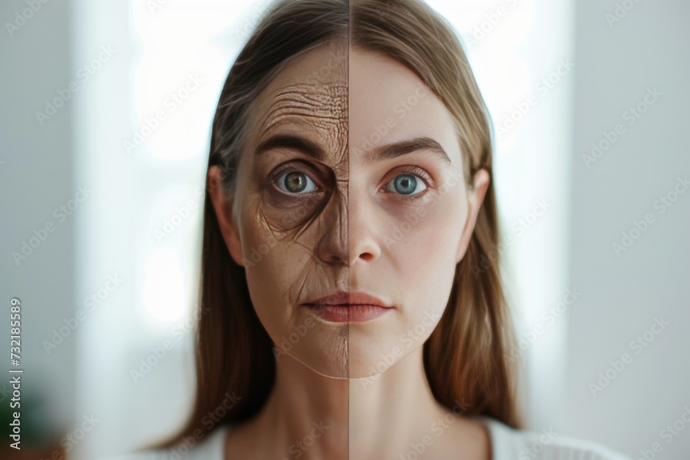 Aging sprightly. Young to old transportation for senior. Wrinkle ...