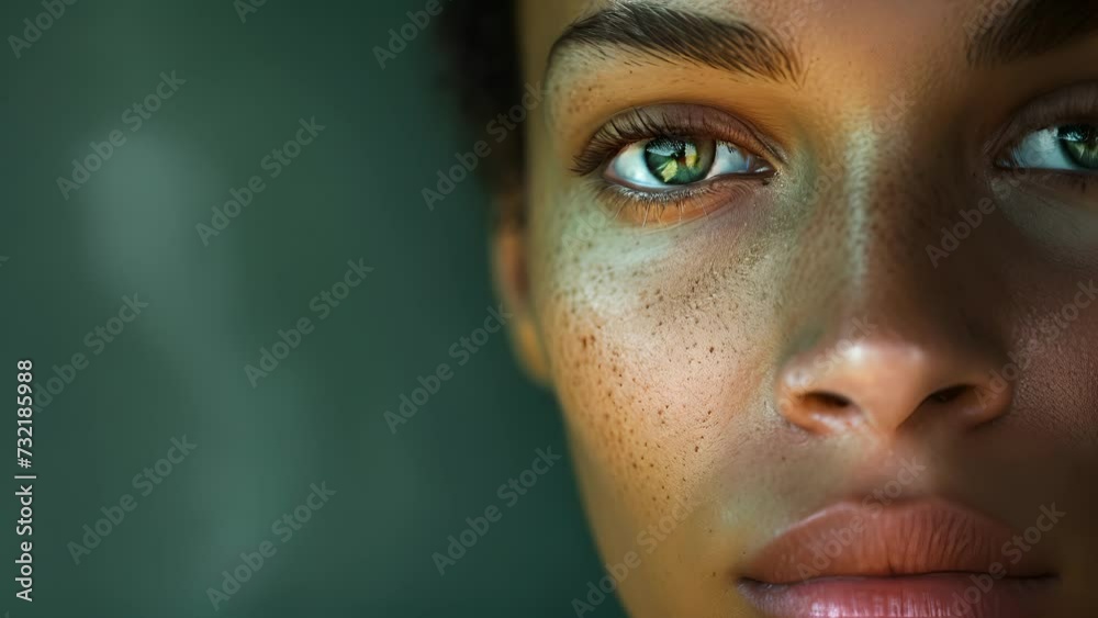 A woman of mixed race her face a beautiful blending of cultures and ...
