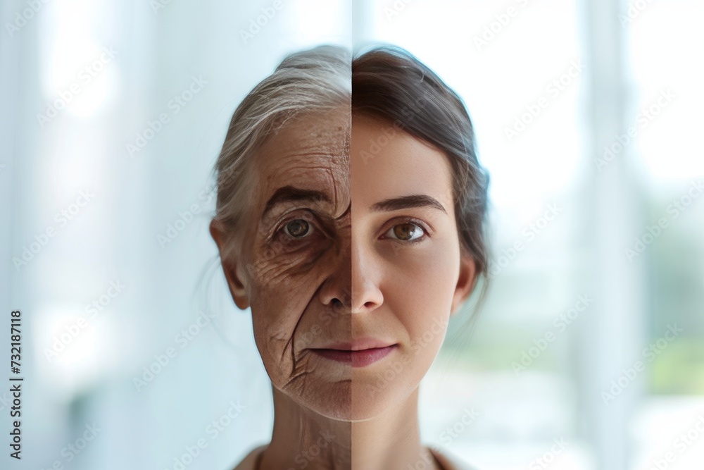 Aging cleanser. Comparison young to old generation self esteem. Less ...