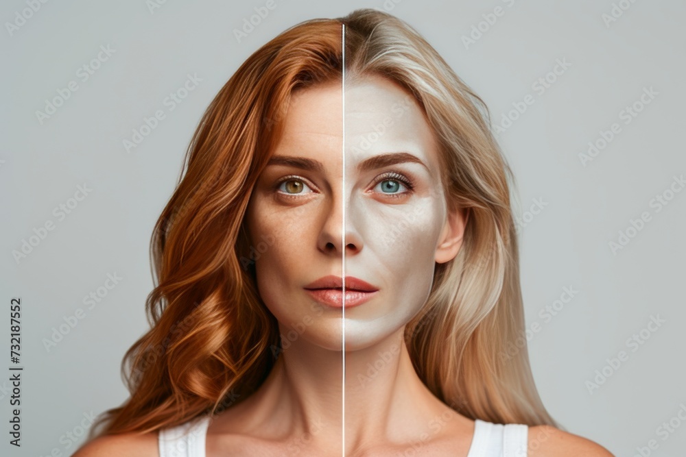 Aging injectable fillers. Young to old generation growing old ...