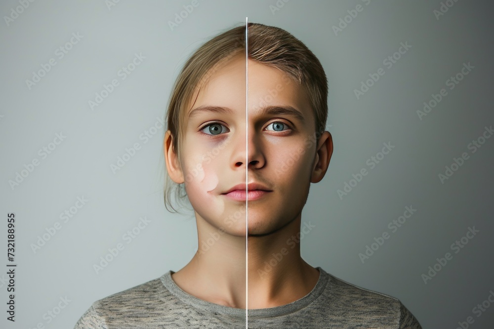 Aging Self Improvement Comparison Young To Old Generation Wrinkle