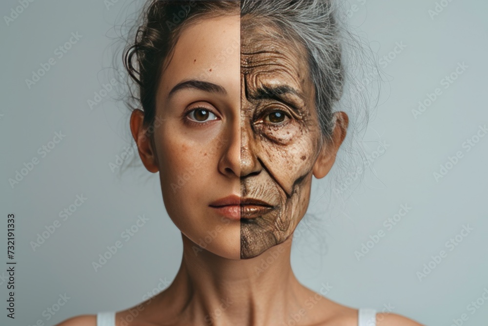 Aging bone health. Young to old generation wisdom comes with age. Less ...