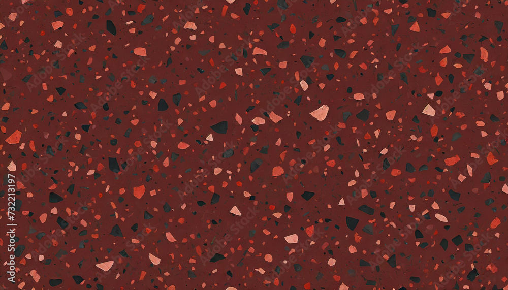 Dark red terrazzo floor texture background Stock Illustration | Adobe Stock