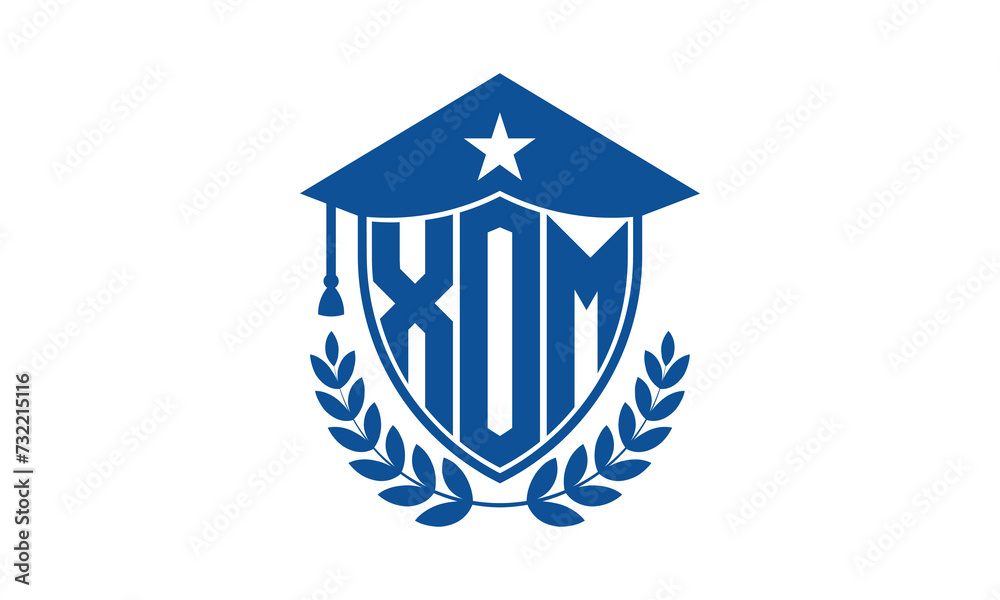XOM three letter iconic academic logo design vector template. monogram ...