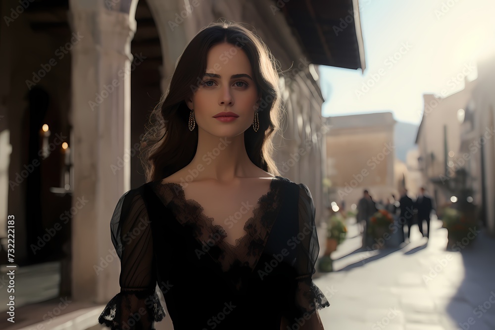 Winter fashion meets cinematic realism in Palma de Mallorca as an ...