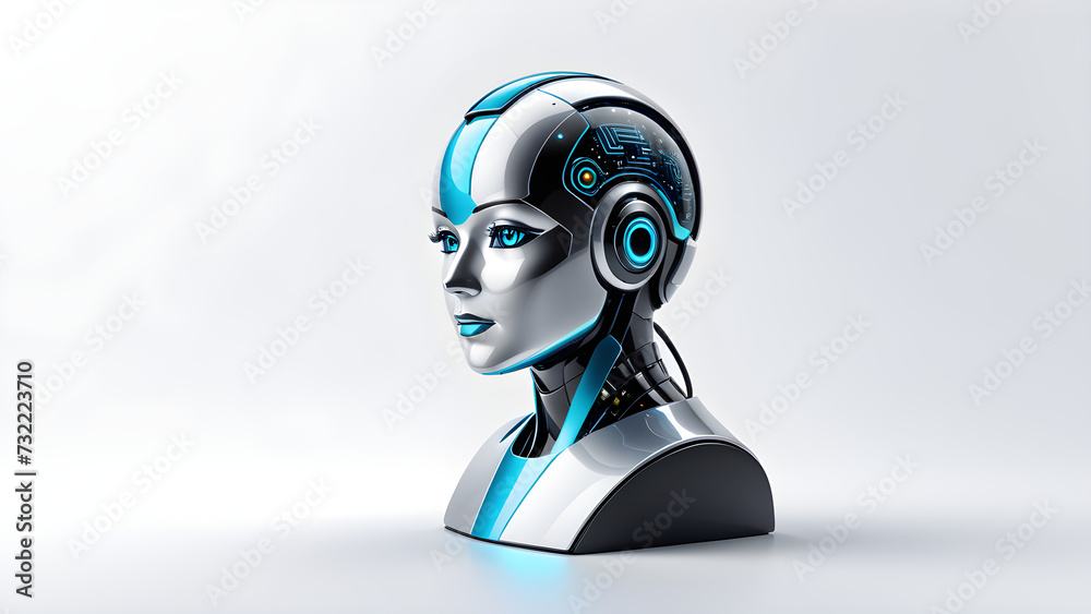 3d ai artificial intelligence icon and vector clipart isolated on white ...