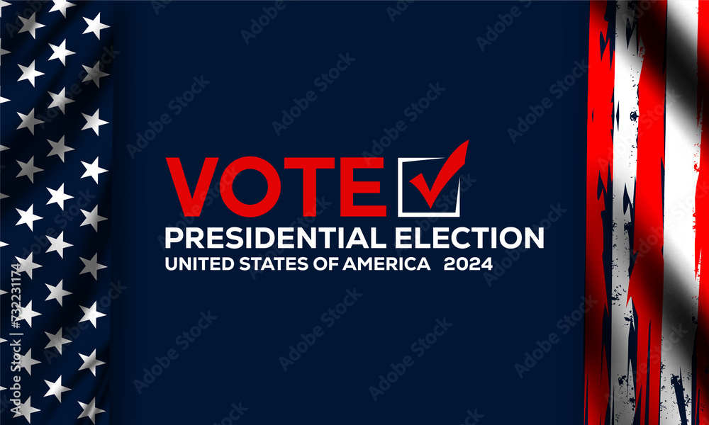 USA 2024 Presidential Elections Event Banner, background, card, poster ...