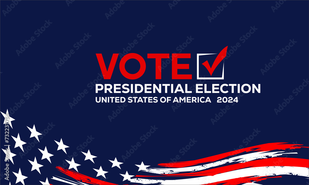 USA 2024 Presidential Elections Event Banner, background, card, poster ...