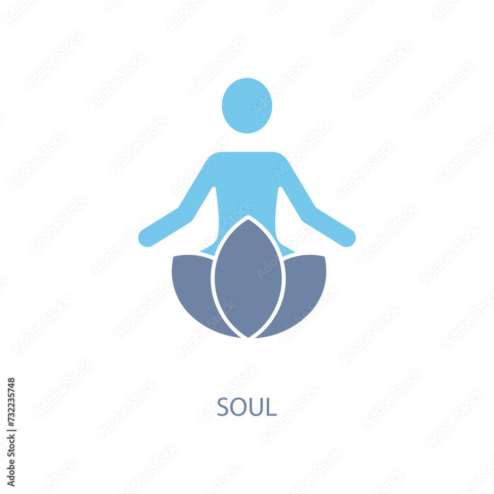 soul concept line icon. Simple element illustration. soul concept ...