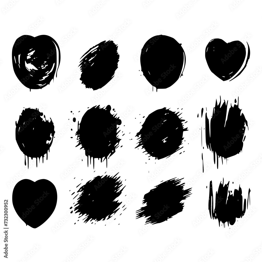 paint splatter svg, ink splatter svg, splatter silhouette, paint streak ...