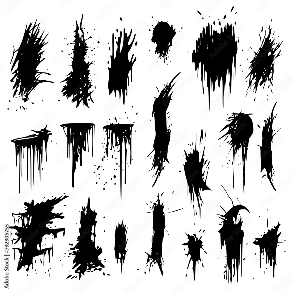 Vecteur Stock paint splatter svg, ink splatter svg, splatter silhouette ...
