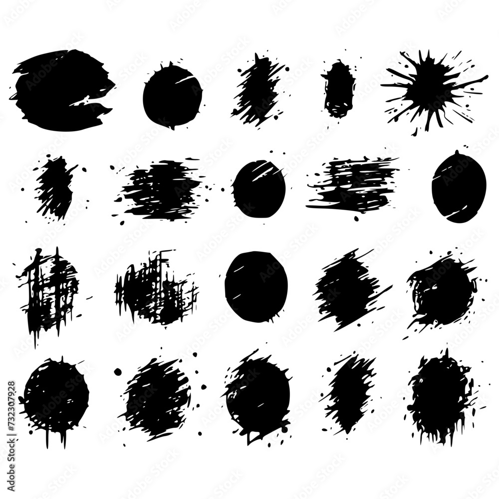 Vetor de paint splatter svg, ink splatter svg, splatter silhouette ...