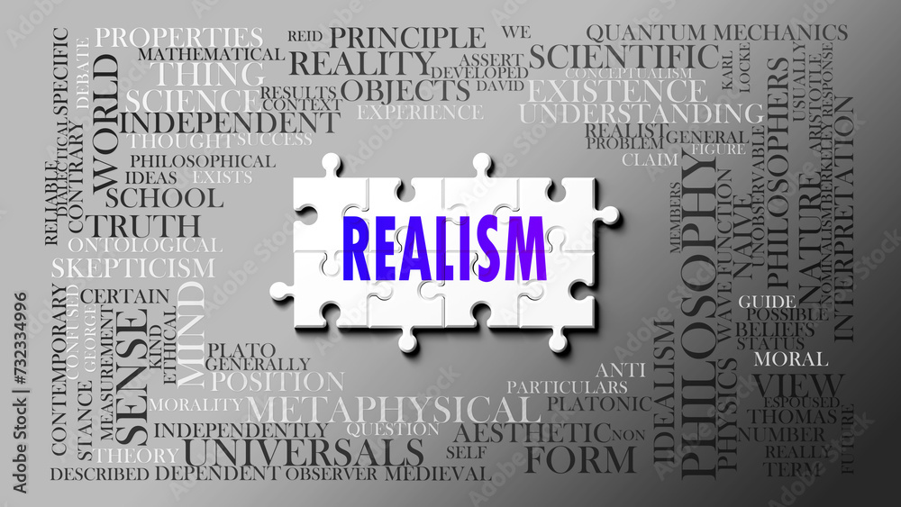 Realism as a complex subject, related to important topics. Pictured as ...