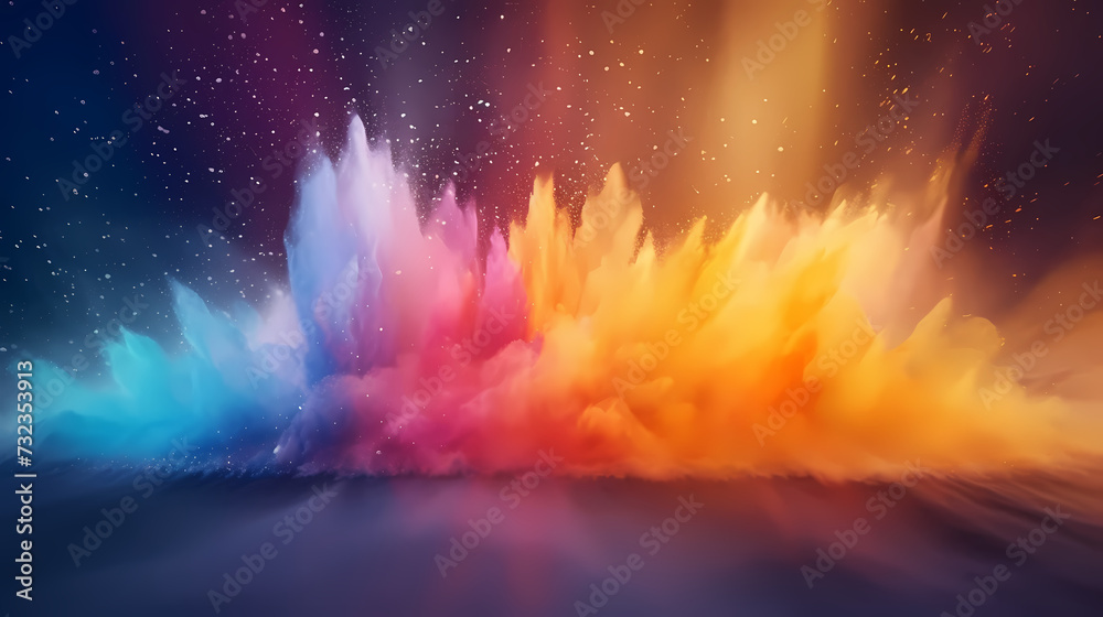 Happy Holi festival concept in India, colorful powder background Stock ...
