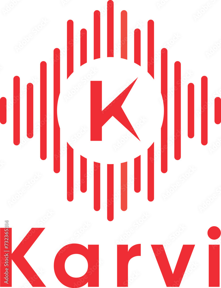 Karvi Singing Logo Design Stock Vector | Adobe Stock